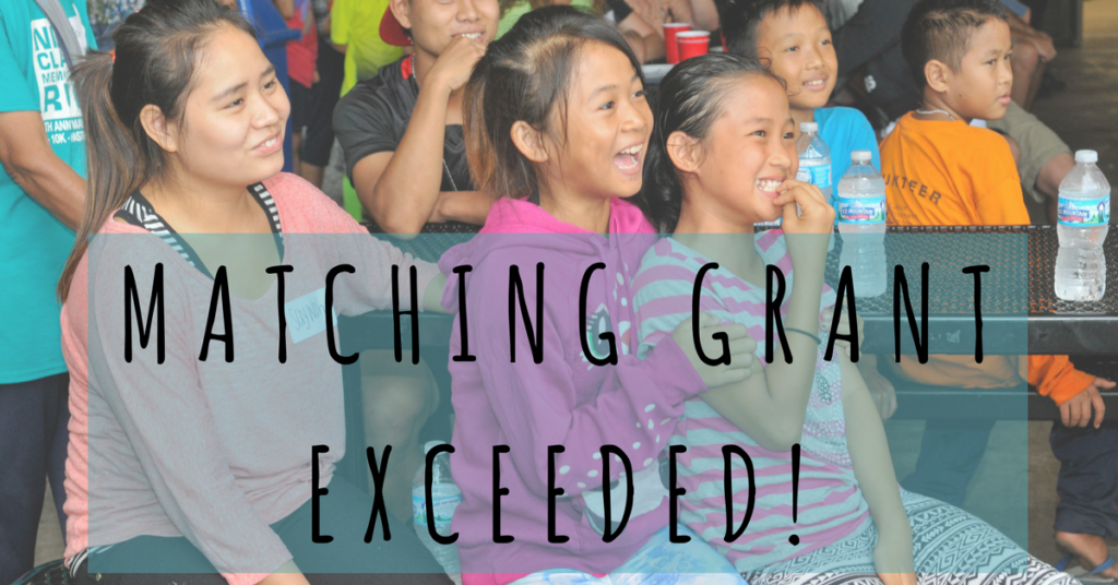 Matching Grants Exceeded! – Arrive Ministries